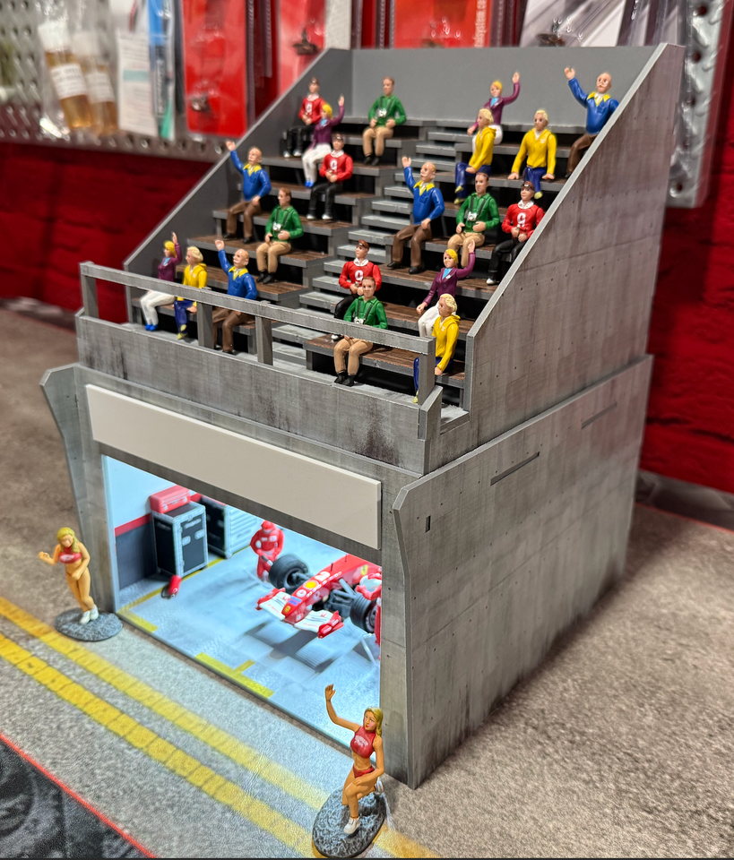 TJR 1/32 Scale Grandstand 3 Building kit w/ full details SCX Carrera ...