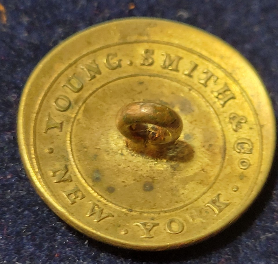 PRE CIVIL WAR / CONFEDERATE 1 PIECE VIRGINIA STATE SEAL BUTTON ALBERT ...