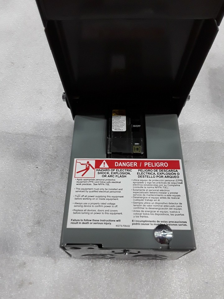 QO200TR SQUARE D 60AMP 240V ENCLOSED MOLDED CASE W/ QO200 CIRCUIT ...