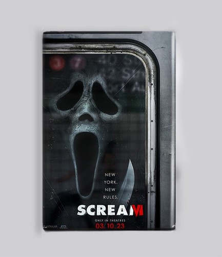 SCREAM 6 (2023) / SUBWAY 2" x 3" MOVIE POSTER MAGNET horror fridge vi ...