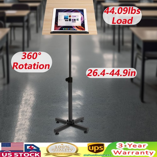 Floor Standing Lectern Presentation Podium Stand, Height Adjustable ...