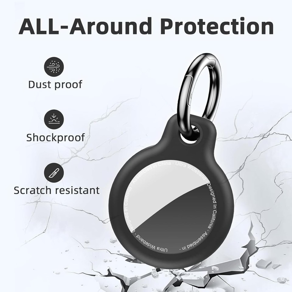 Airtag Holder Air Tag Case with Keychain, Lightweight, Anti-Scratch ...
