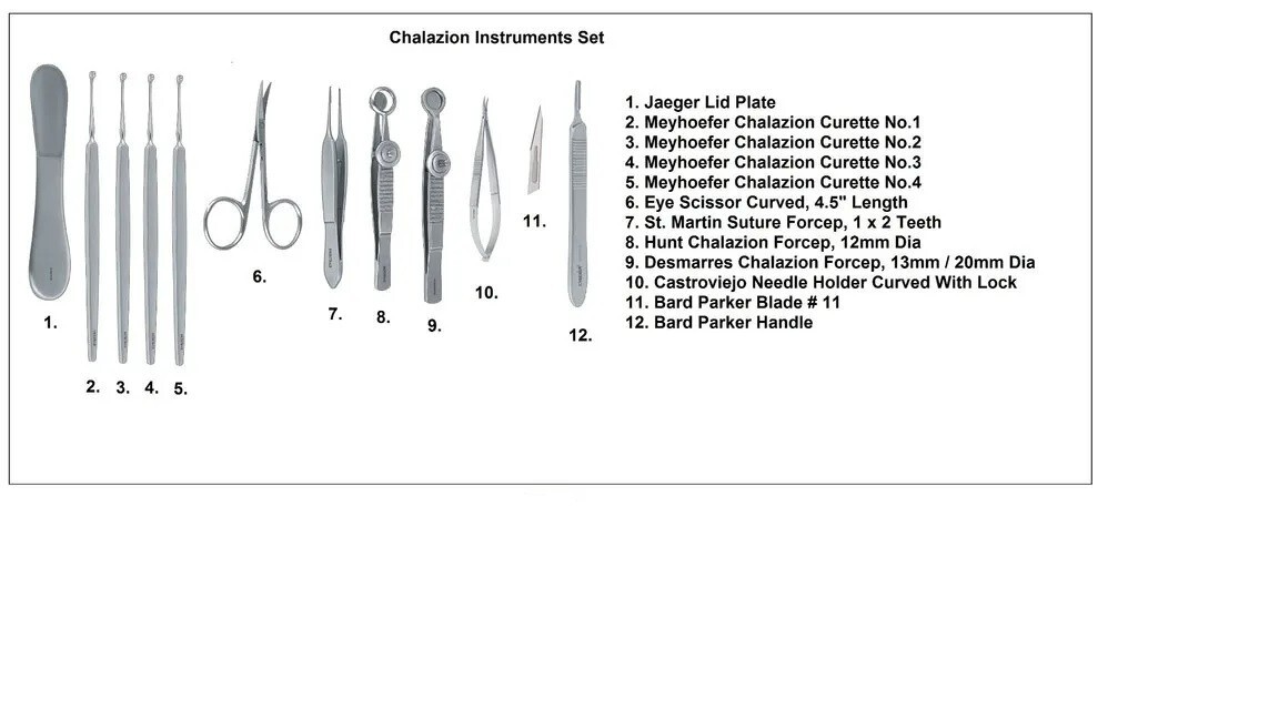 Chalazion Ophthalmic Surgical Instruments Set Brand New | eBay