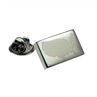 Engraved USA Map Lapel Pin Badge XOMTP210 | eBay UK