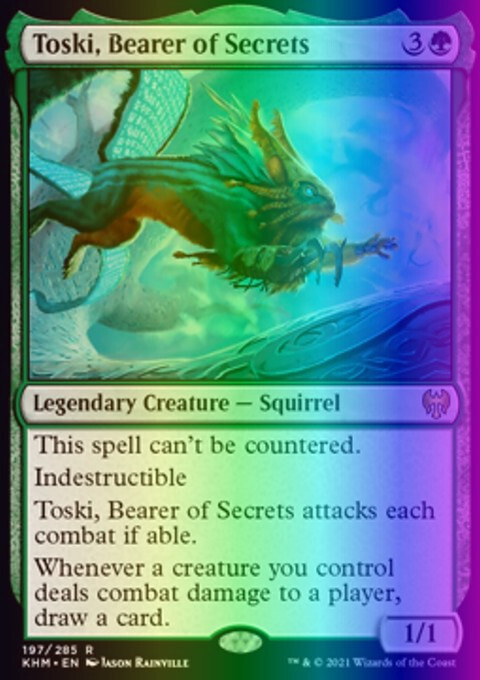 MTG Magic the Gathering Toski, Bearer of Secrets (197/551) Kaldheim LP ...
