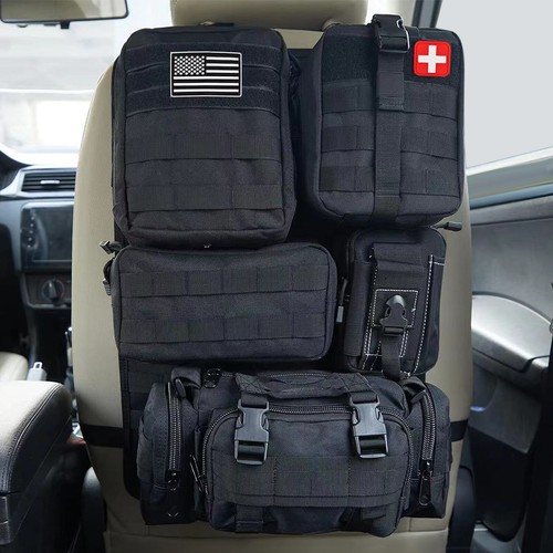 Upgrade Tactical Vehicle Panel Organizer with 5 Detachable Molle Pouch ...