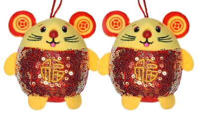 2pc Chinese Rat, Mouse Plush Stuffed Animals, 4" Lucky Charms ...