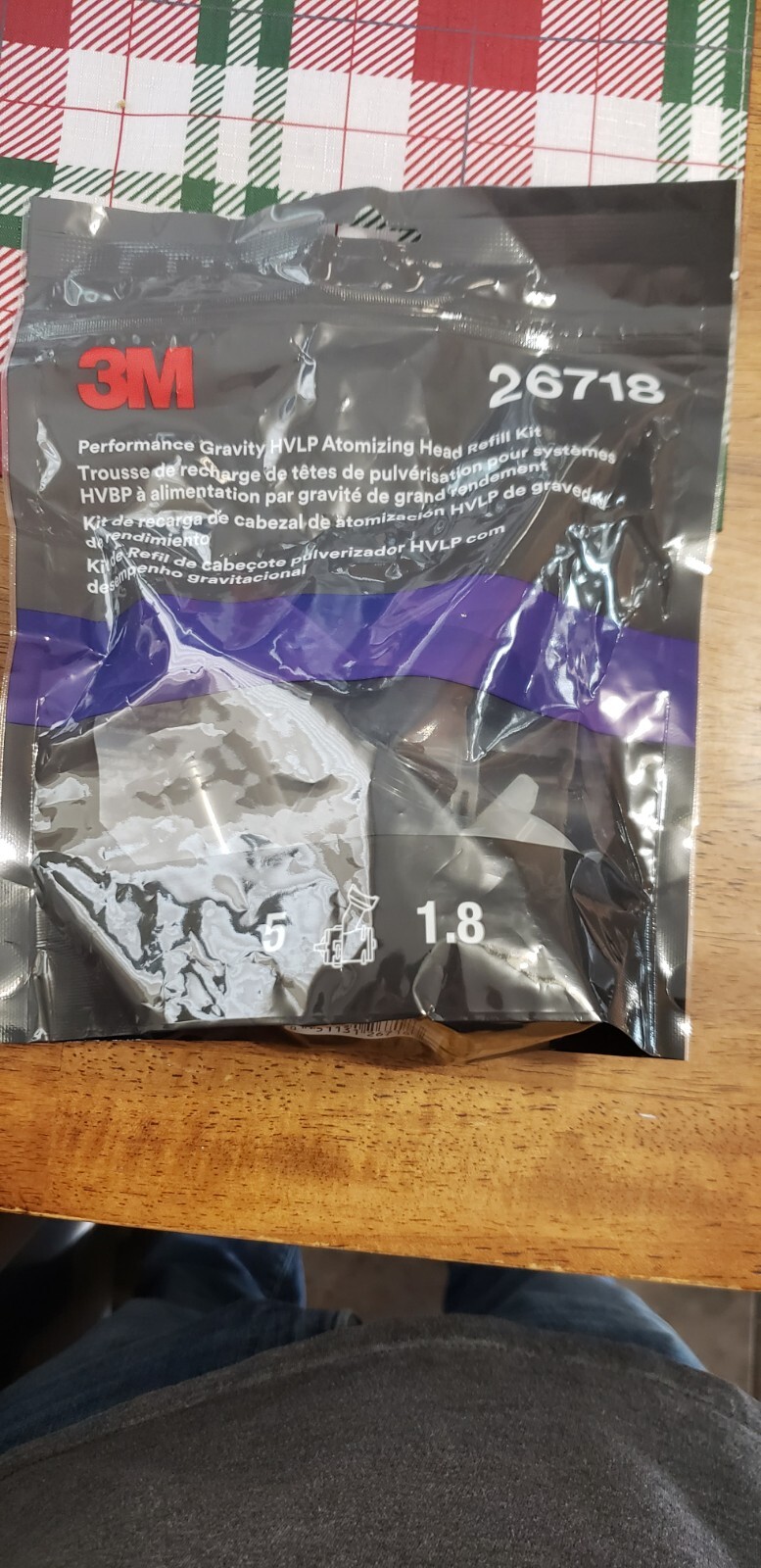 3M 26718 Performance Gravity HVLP Atomizing Head Refill Kit Clear 1.8 ...