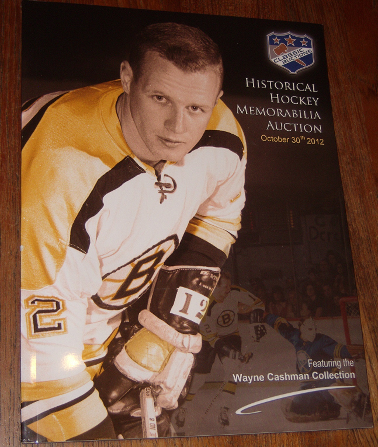 BOSTON BRUINS Wayne Cashman 1973-74 team MVP award plaque (2012 auction ...