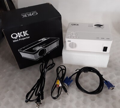 QKK QK02 Mini Projector w/ VGA + S-Video Cables and Power Cord | eBay