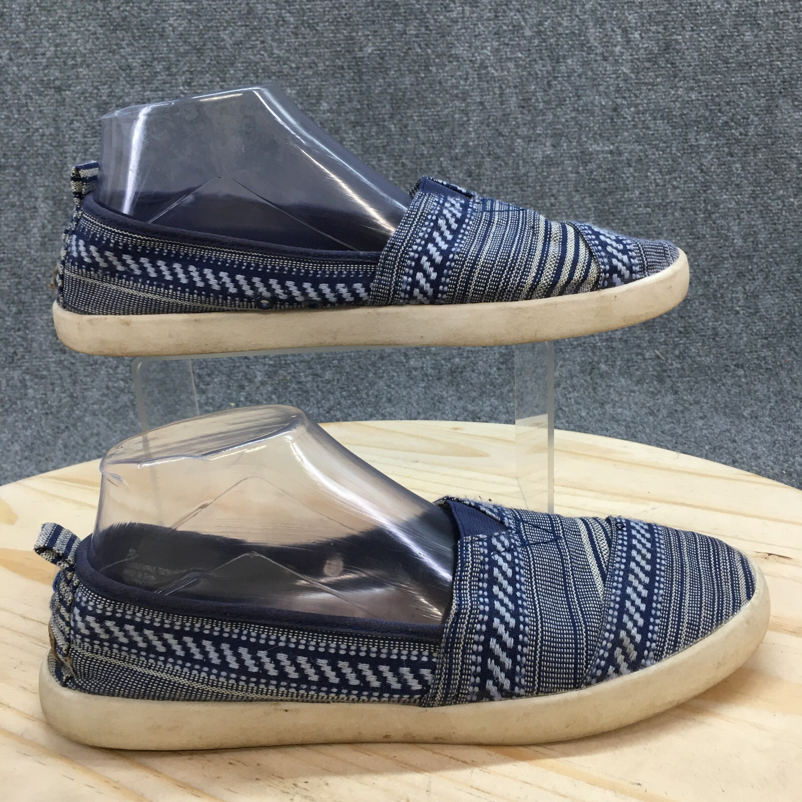 Mad Love Shoes Womens 10 Slip On Loafers Blue Canvas Round Toe Tribal ...