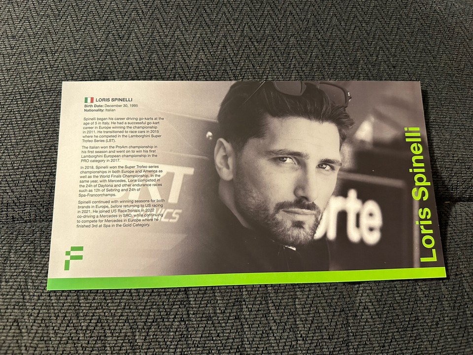 Loris Spinelli Signed Promo Hero Card IMSA Racing Autographed 2023 | eBay