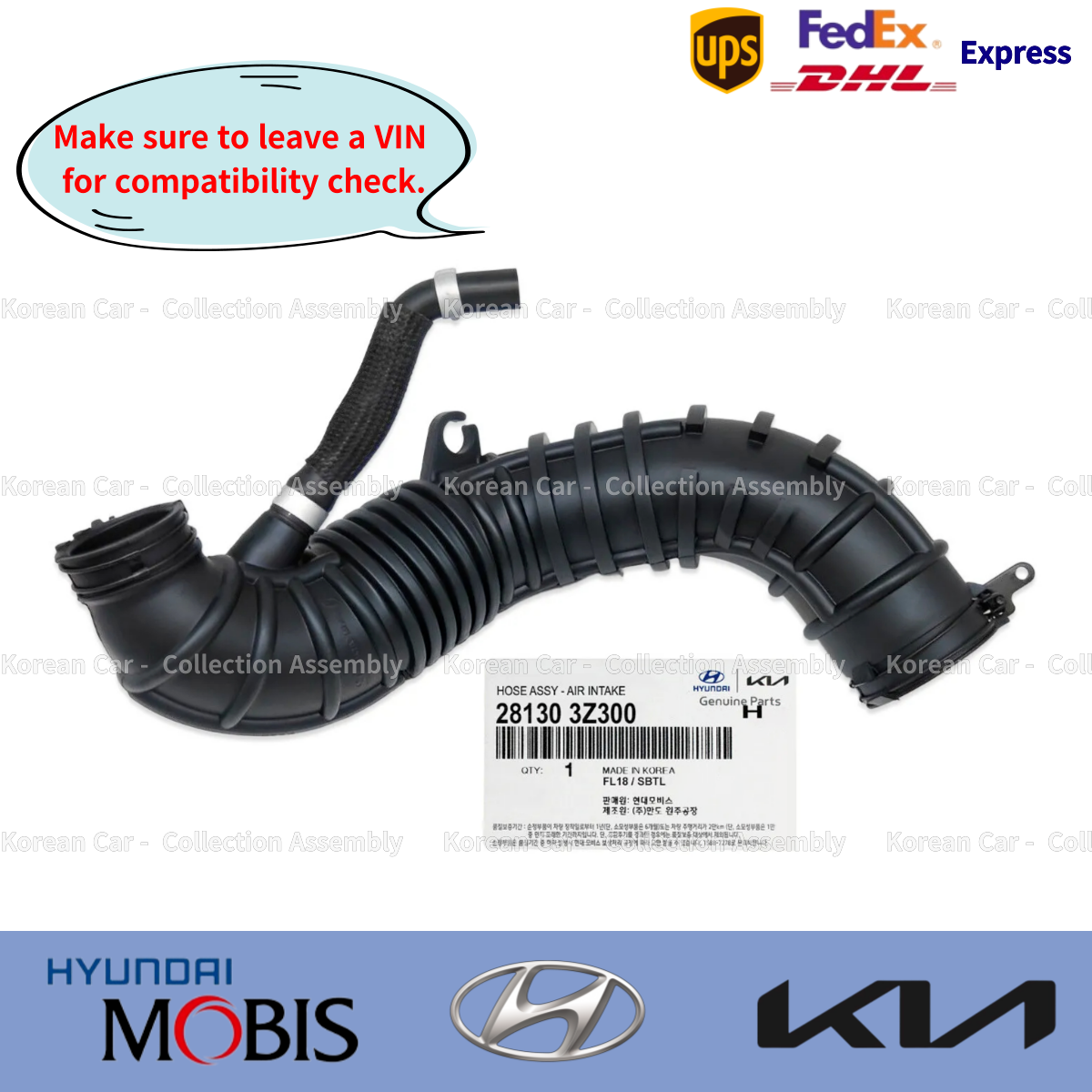 281303Z300 Genuine Air Intake Hose B for Hyundai i40 2011-2013 | eBay
