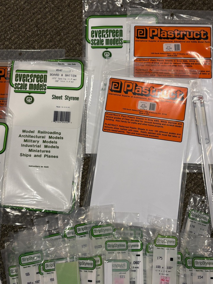 Evergreen Styrene Plastic Assorted Lot- strip and sheet | eBay