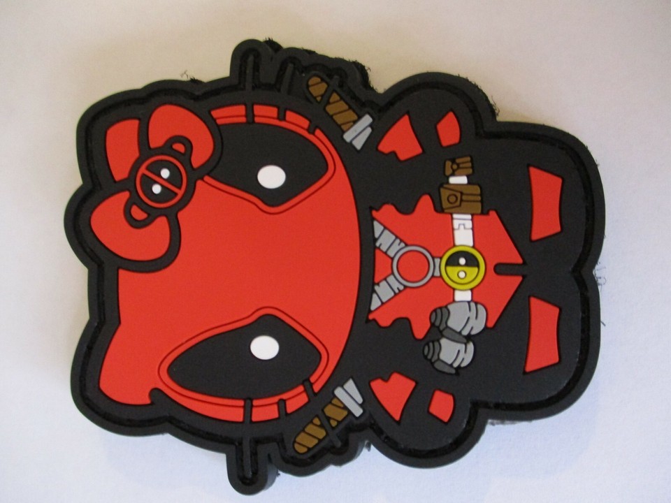 Hello Kitty Patch x Deadpool PVC Hook & Loop Patch | eBay