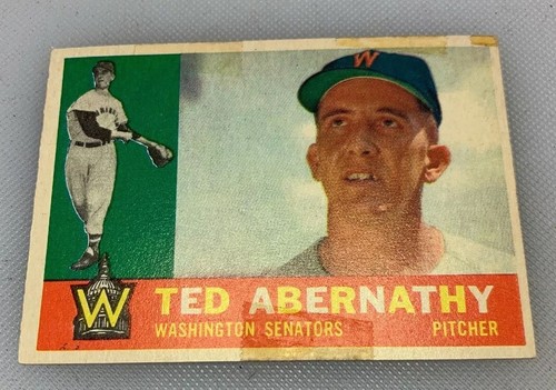 1960 Topps # 334 Ted Abernathy Washington Senators Baseball Card | eBay