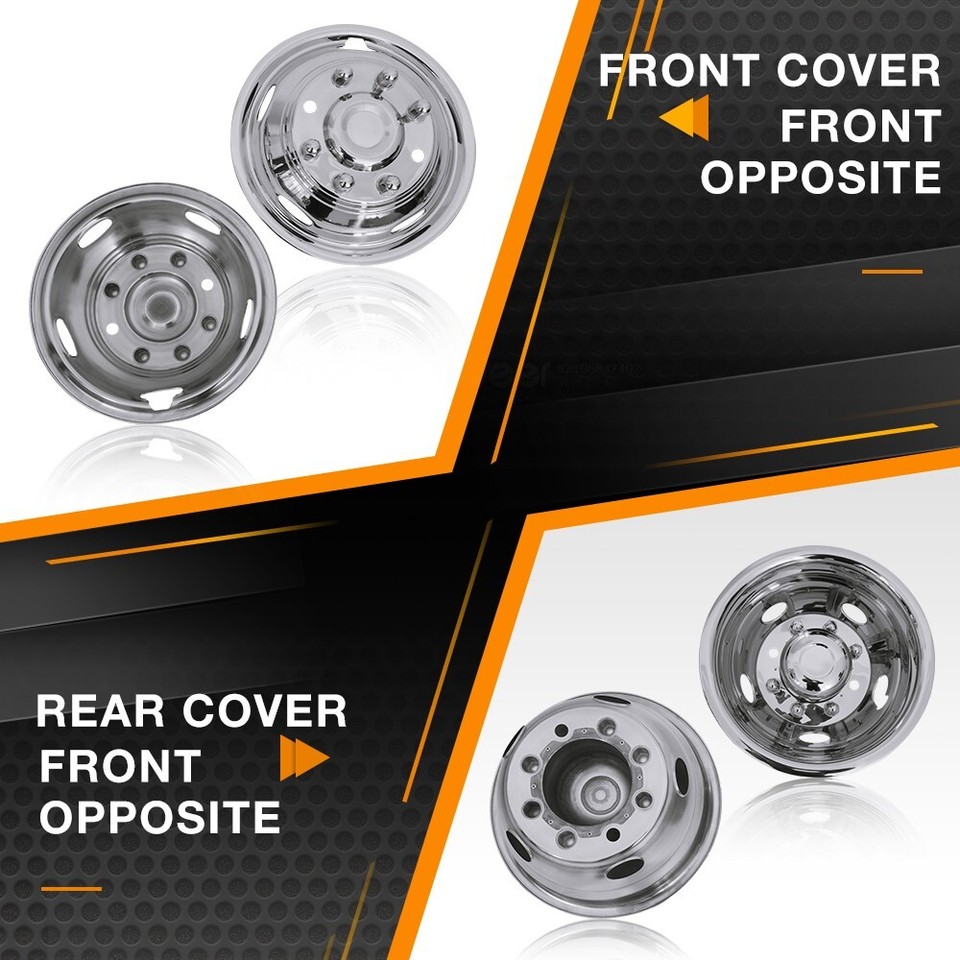 For 2011-2021 GMC Chevy 3500HD 17" Stainless Steel Dually Wheel ...