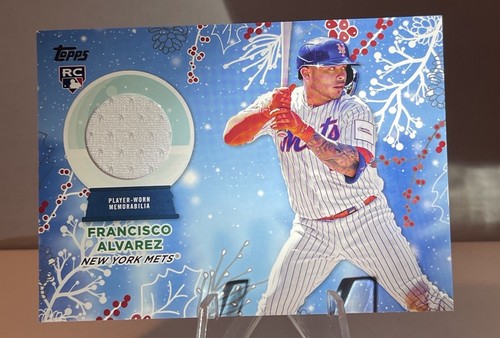 🔥FRANCISCO ALVAREZ NY METS -2023 topps holiday rookie relic card💥 | eBay