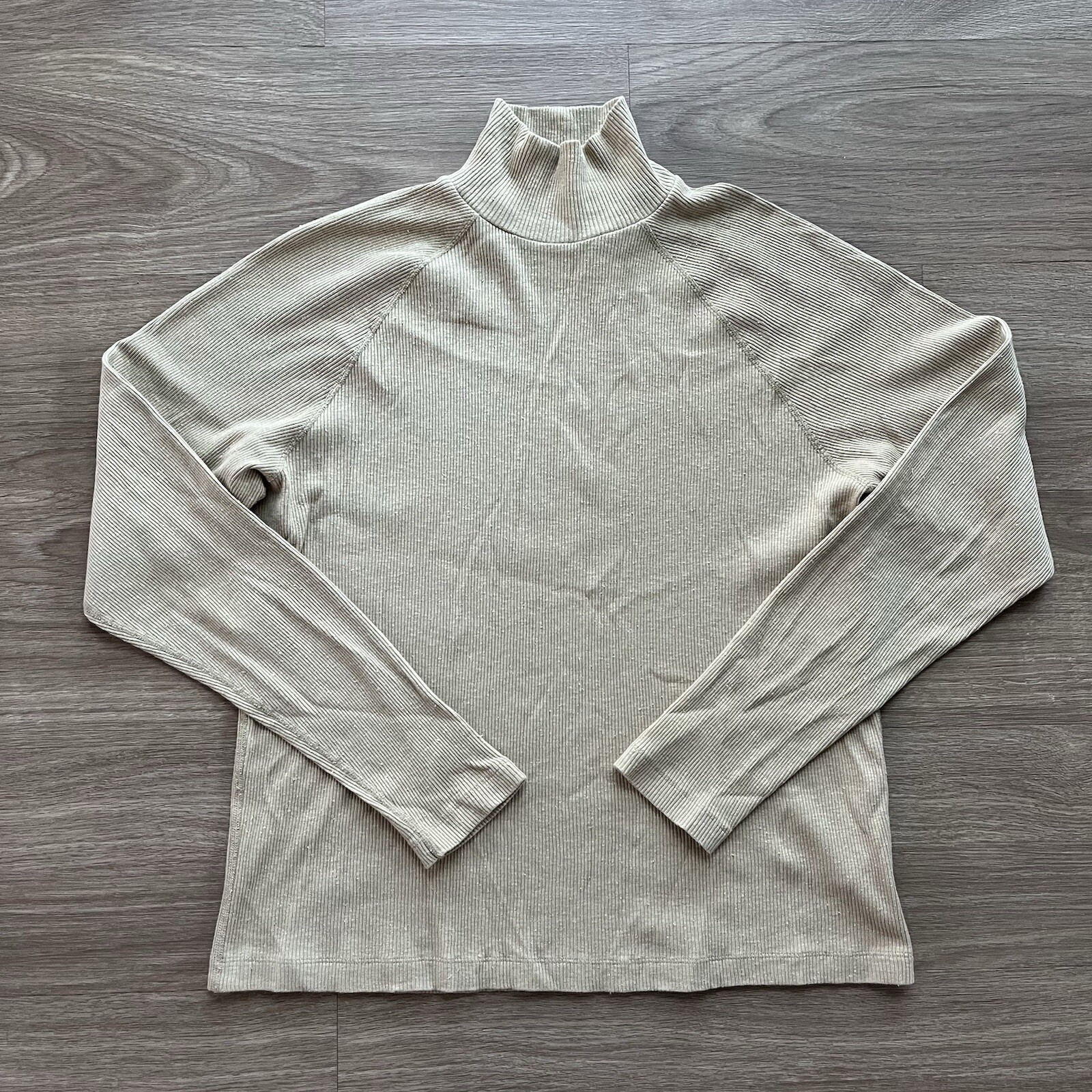 Our Legacy Splash Ribbed Raglan Polo Mock Neck Turtle… - Gem