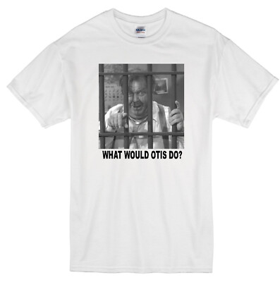 OTIS CAMPBELL MAYBERRY DRUNK ANDY GRIFFITH SHOW RETRO TV CLASSIC WHITE ...