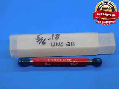 5/16 18 UNC 2B BEFORE PLATE THREAD PLUG GAGE .3125 GO NO GO PD'S = .2784 & .2829 | eBay