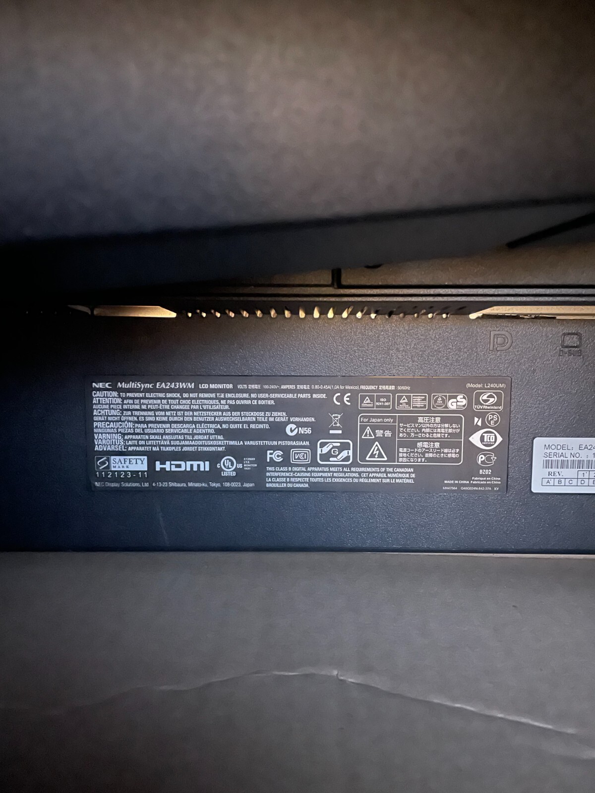 NEC EA243WM-BK LED LCD Monitor for sale online | eBay