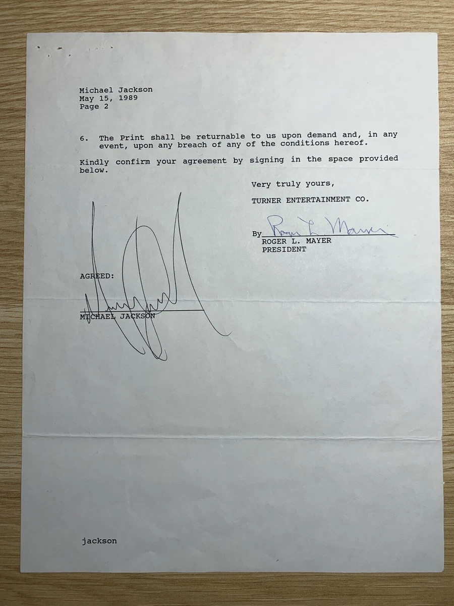 Michael Jackson Real Signature