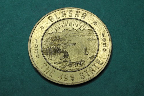 1959-TOKEN-MEDAL-ALASKA-THE 49th STATE | eBay