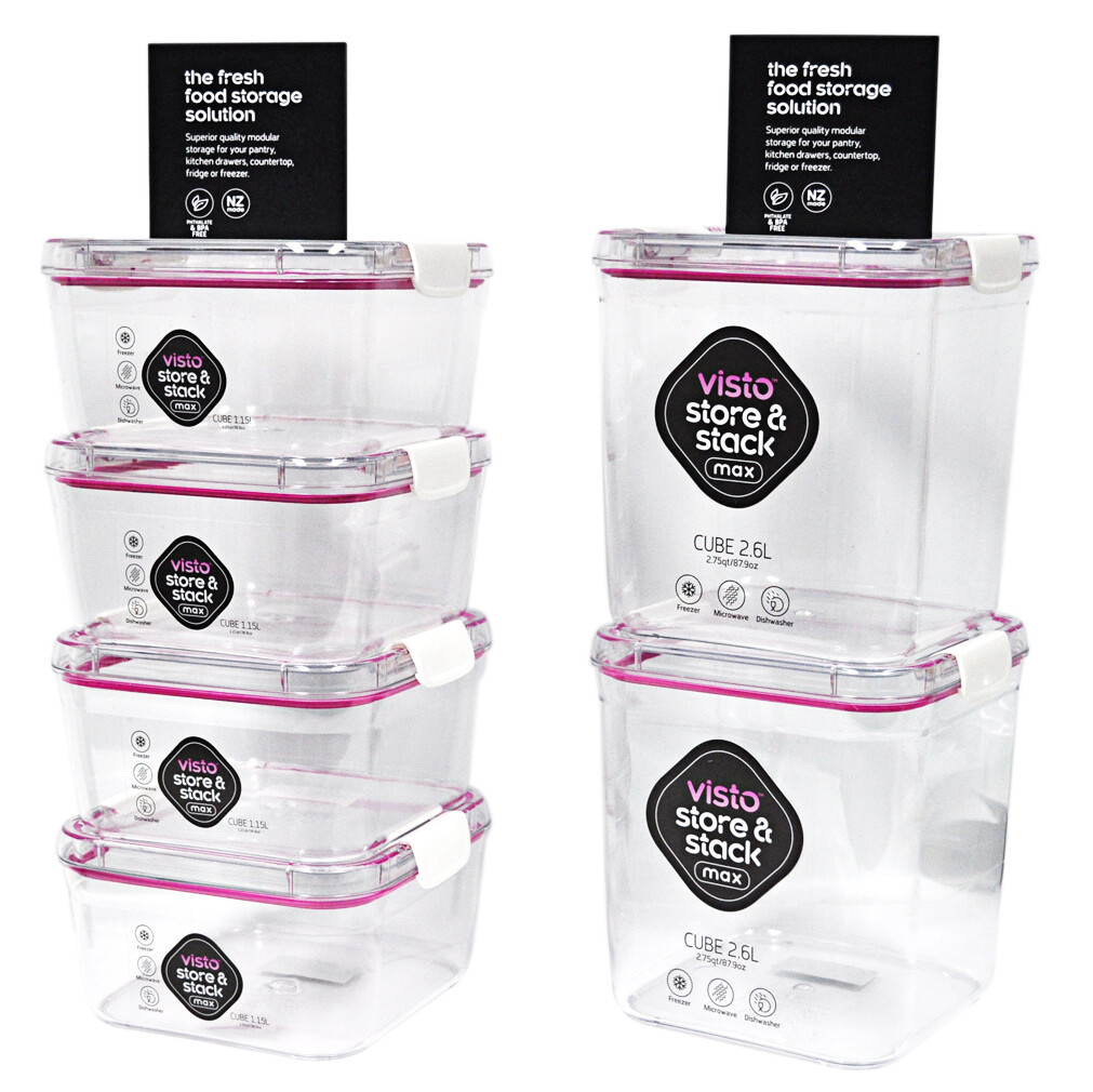 Visto Store and Stack Food Storage Cubes 6 Piece Set | eBay