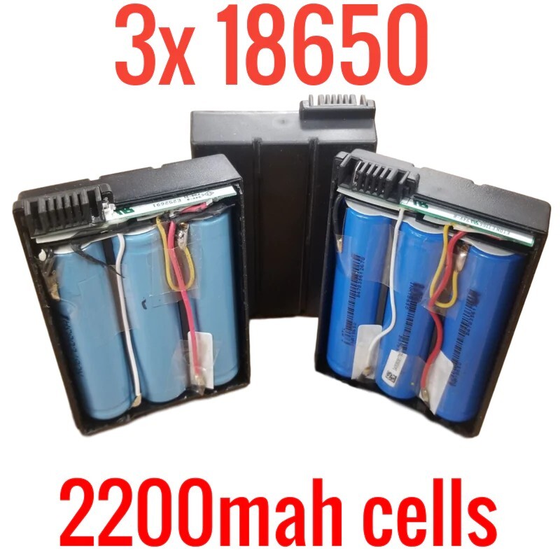 2x Lithium-ion Battery pack 10.95V 2200mAh 24 WH xx 6x 18650 Cells ...