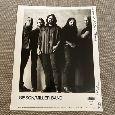 Gibson/Miller Band Press Photo 8x10”. See Description. | eBay