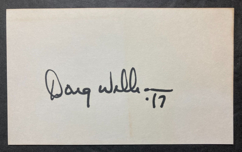 DOUG WILLIAMS NFL FOOTBALL VINTAGE HAND SIGNED 3X5 CARD W/COA JSA COA ...