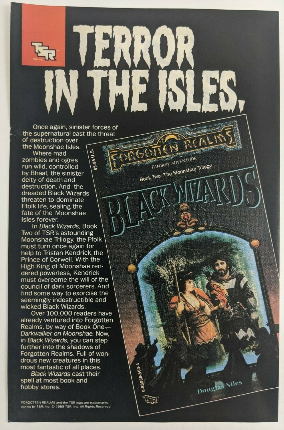 Black Wizards Moonshae Trilogy Print Ad Book Poster Art PROMO Forgotten ...