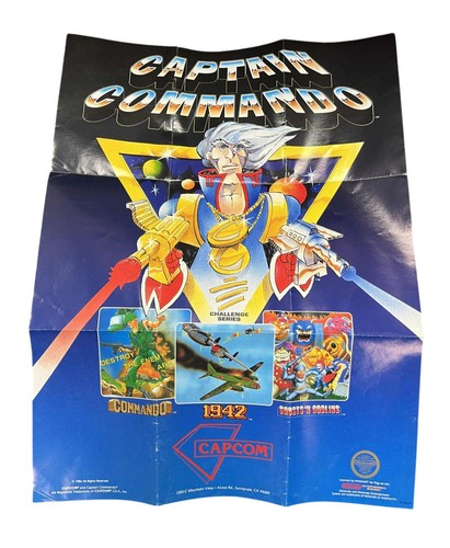 1986 NES Official Nintendo Captain Commando CAP-NES-US Poster Fold Out ...