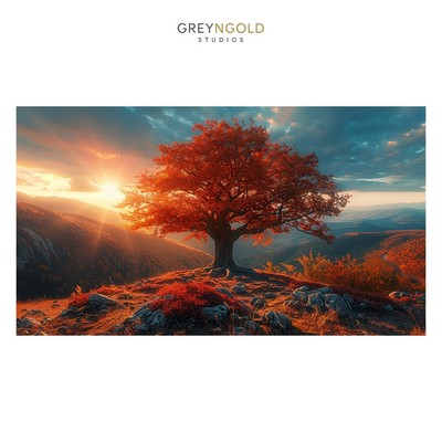 Breathtaking Golden Sunset Poster Wall Art Print pick size A4/A3/A2 ...