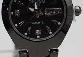 Ladies Oruss 1853 Black Dial Day Date Analog Quartz Watch New Battery ...