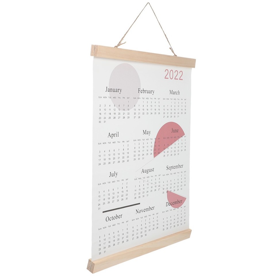 Wall Calendar Yearly Planner Large Print Hanging Decor Oil Painting ...