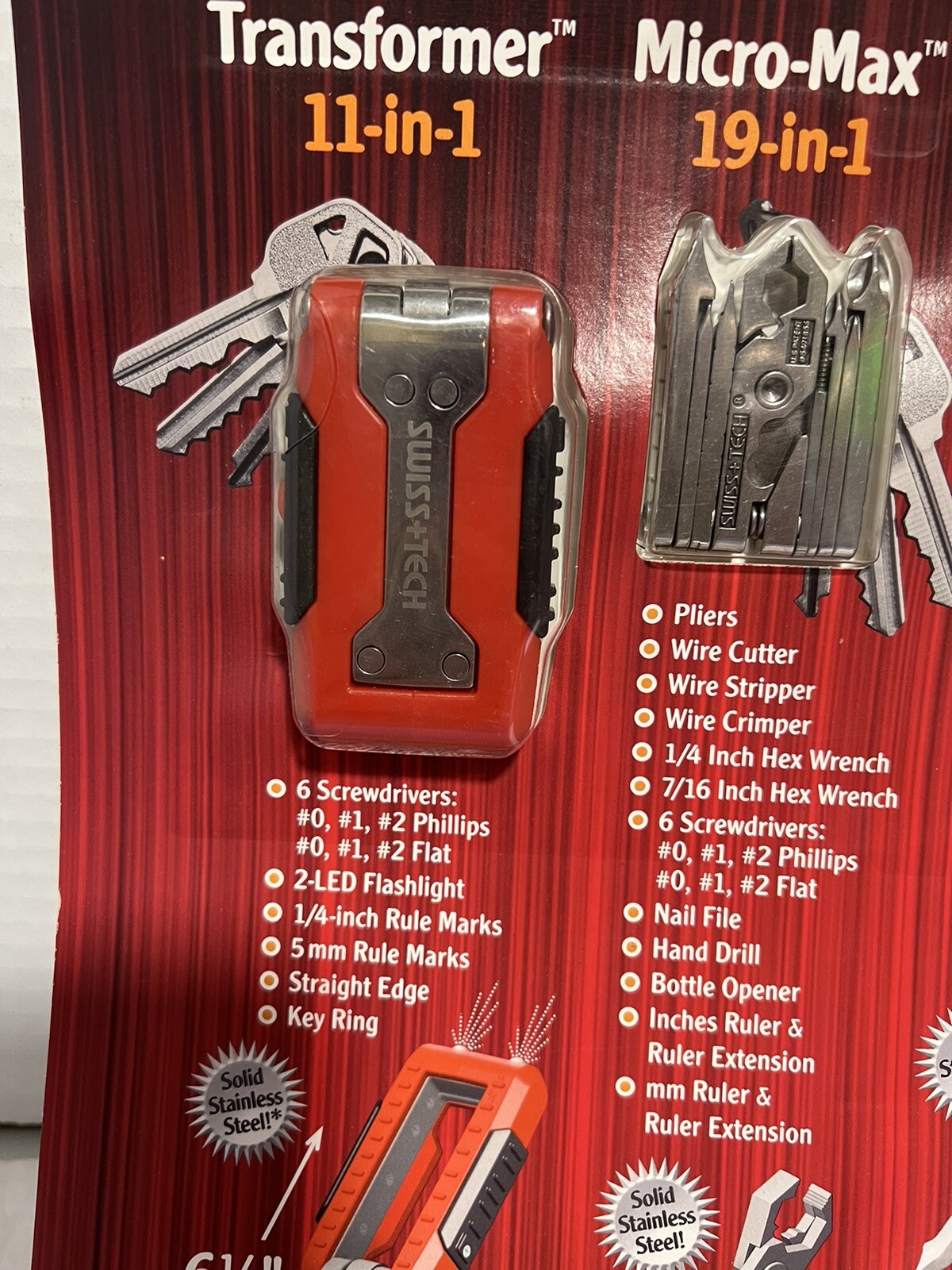 SWISS TECH Micro-Tool 4 Piece Set New-Sealed pro transformer Max Utili ...