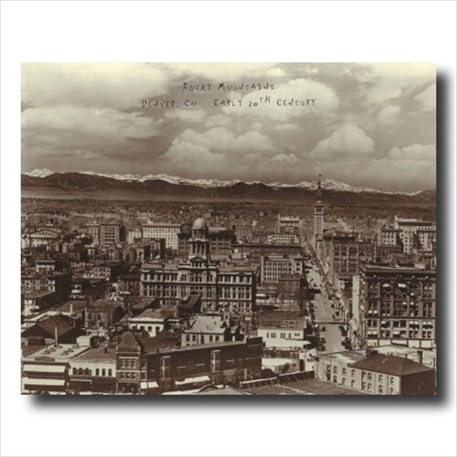 Rocky Mountains In Denver 1900 Wall Picture Art Print | eBay