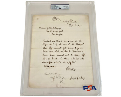 Lincoln's Sec. Navy GIDEON WELLES PSA Signed Civil War Telegram -Navy ...