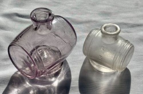 Antique American 1800s Dated Barrel Ink Bottle Inkwell Pair | eBay
