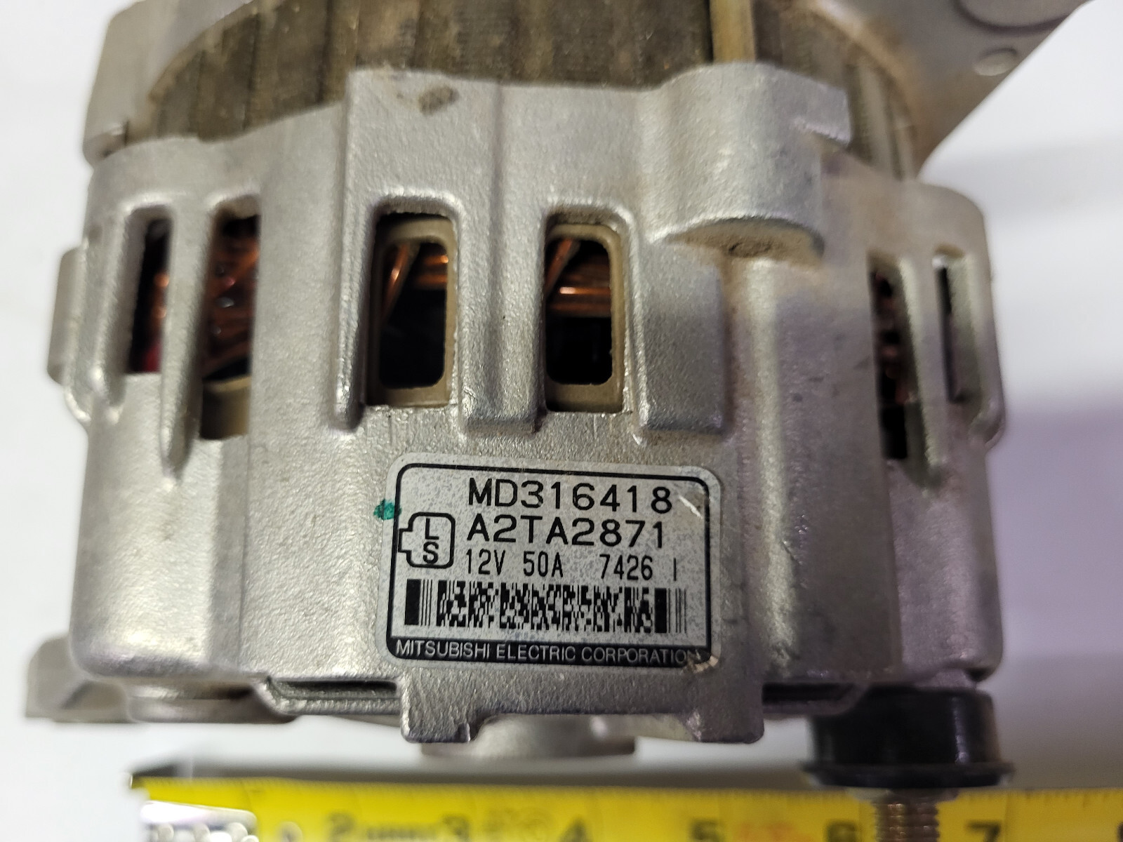 50 Amp 12V Mitsubishi Alternator # MD316418 Ref. # A2TA2871 Cat ...