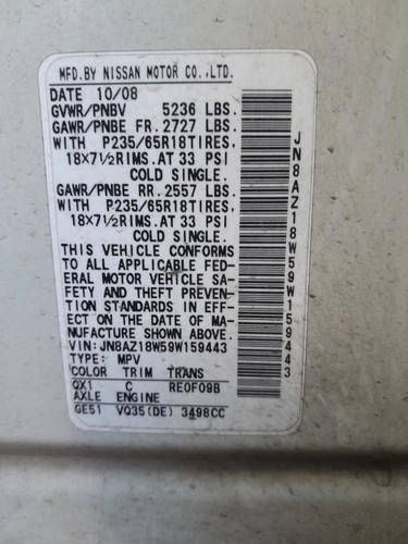 Used Transfer Case Control Module fits: 2009 Nissan Murano Transfer ...