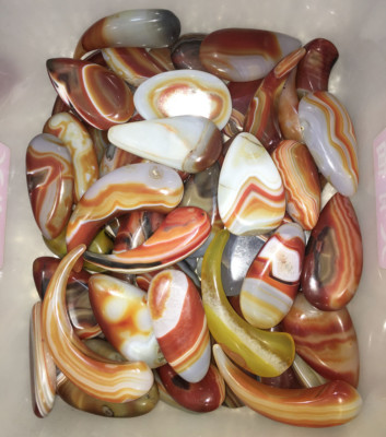 Natural Banded Agate Madagascar,Xlarge Tumbled Beautiful Patterns ...