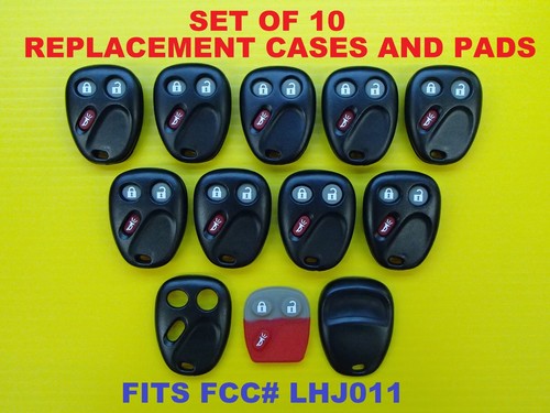 Set of 10 Remote Shell Case & Rubber Button Pad LHJ011 21997127 ...
