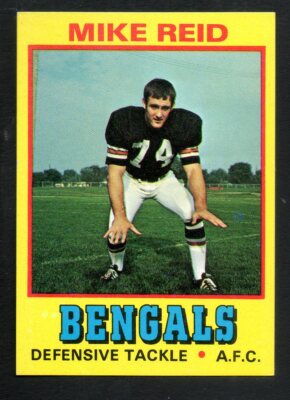 1974 Wonder Bread Football Card #20 Mike Reid-Cincinnatti Bengals Near ...