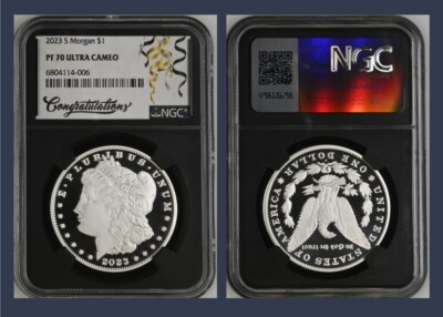 2023 S MORGAN Silver Dollar NGC PF70UC Ultra Cameo Congratulations ...