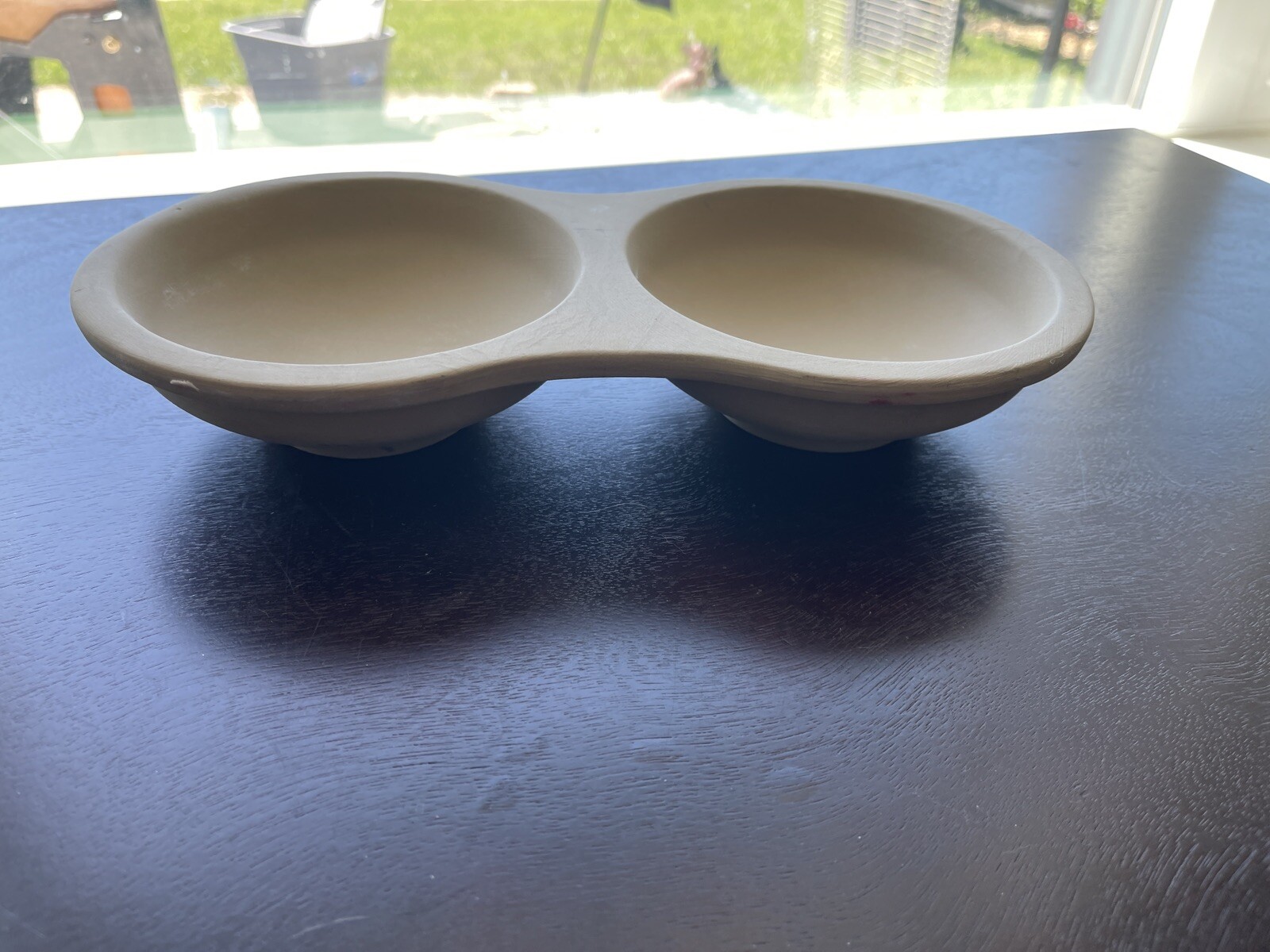 The Pampered Chef Stoneware Microwave Double Egg Cooker 5161 Made in ...