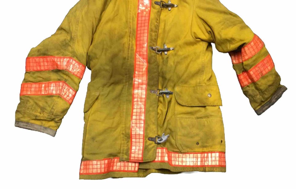 40x32 34L Body Guard Firefighter Turnout Jacket Yellow w/ Orange ...