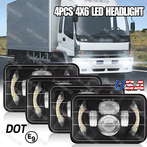 Newest Upgrade for Isuzu NPR 1991-2005 Truck 4PC DOT 4x6 inch LED ...